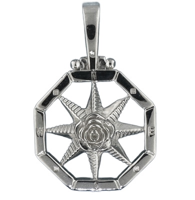 Compass Rose Octagon Pendants
